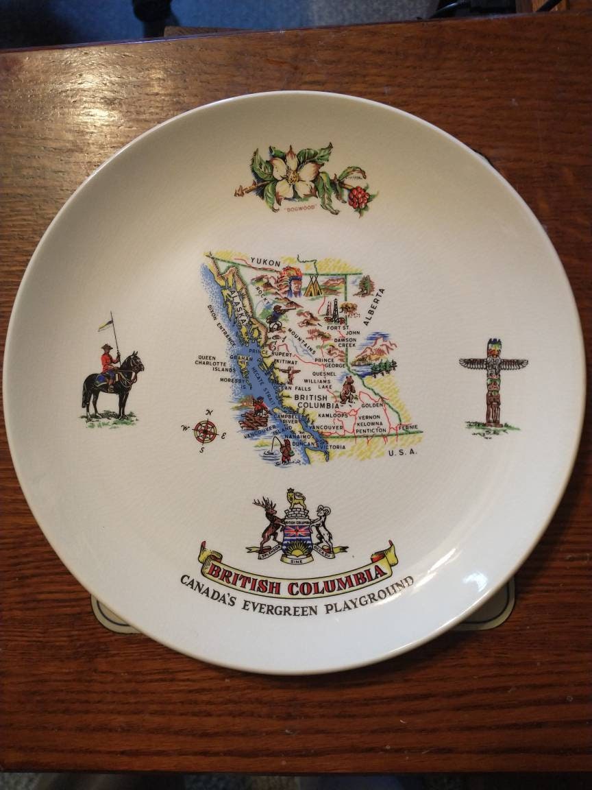 Collectible Plates Art & Collectibles Vintage 60s British Columbia ...