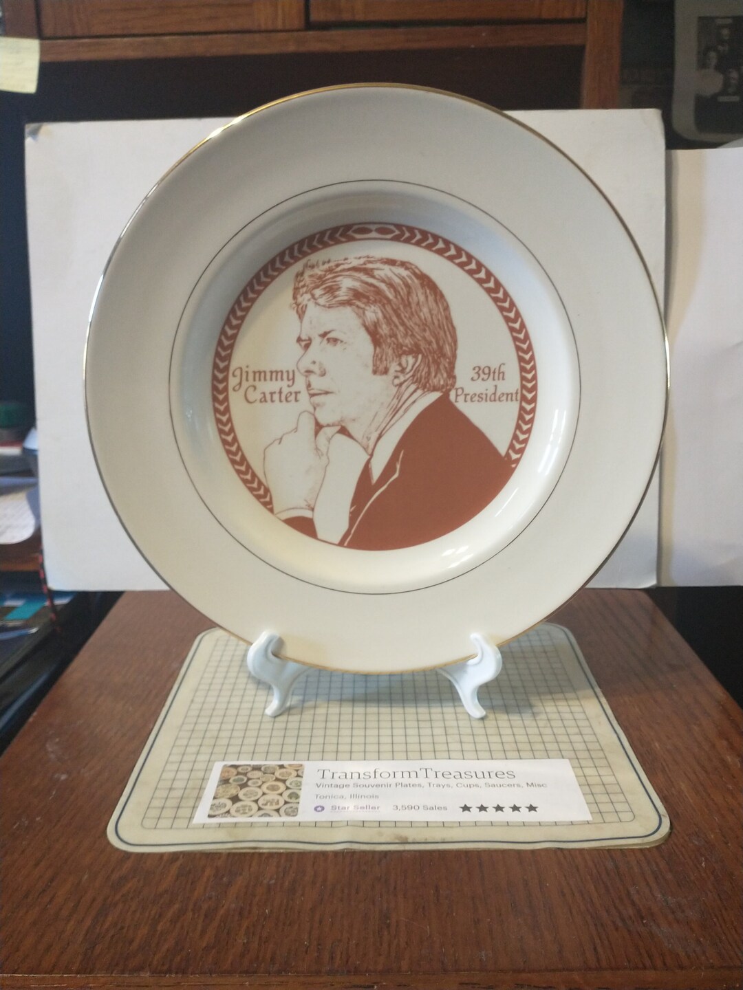 Vintage President Jimmy Carter 39th President Collector Portrait Plate ...