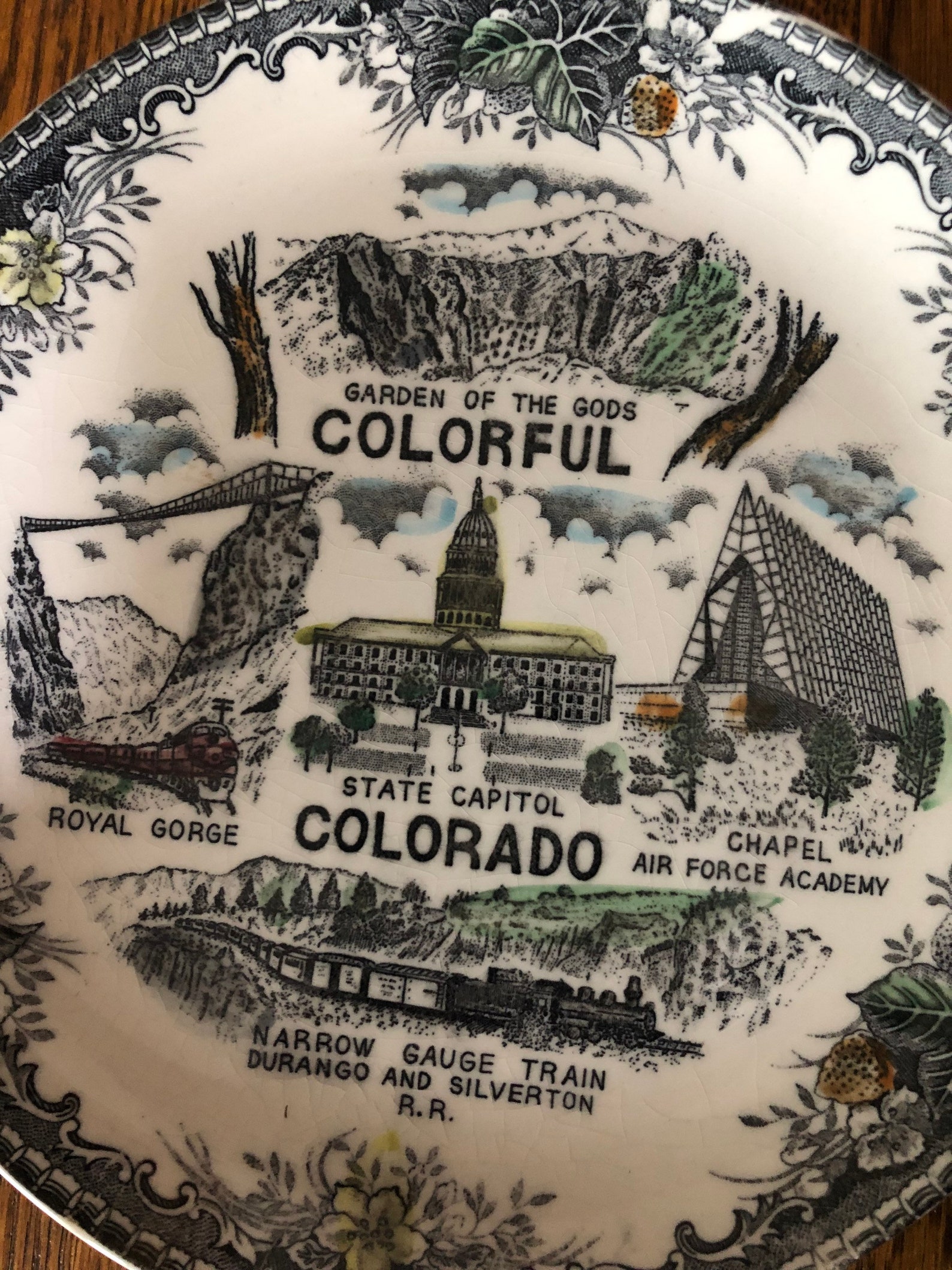 Vintage Colorado Souvenir State Plate Colorado Landmarks - Etsy