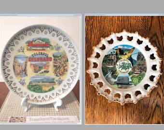 Vintage Colorado Souvenir Plate - Etsy