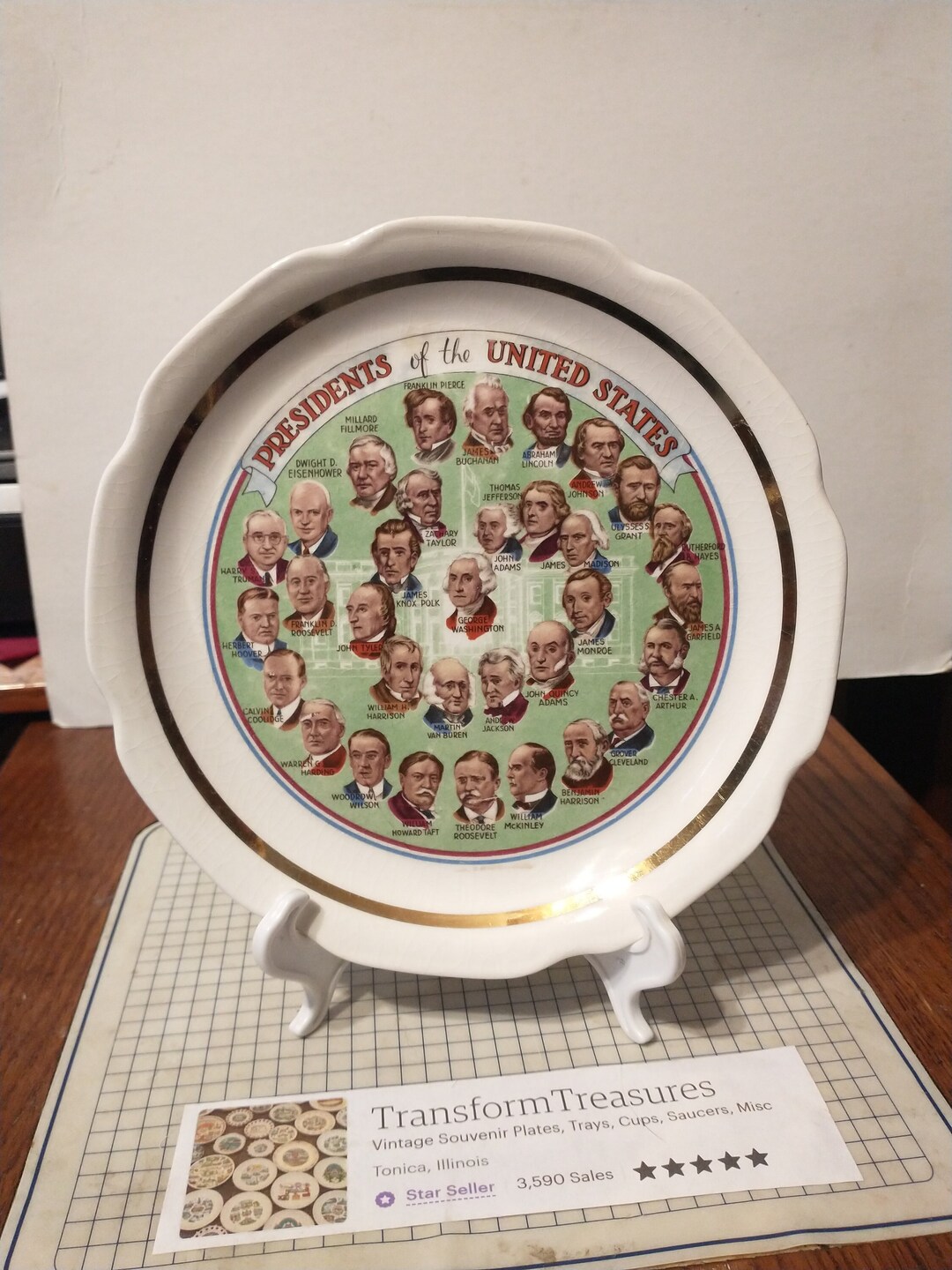 Presidents of the United States Souvenir Plate - Washington to ...