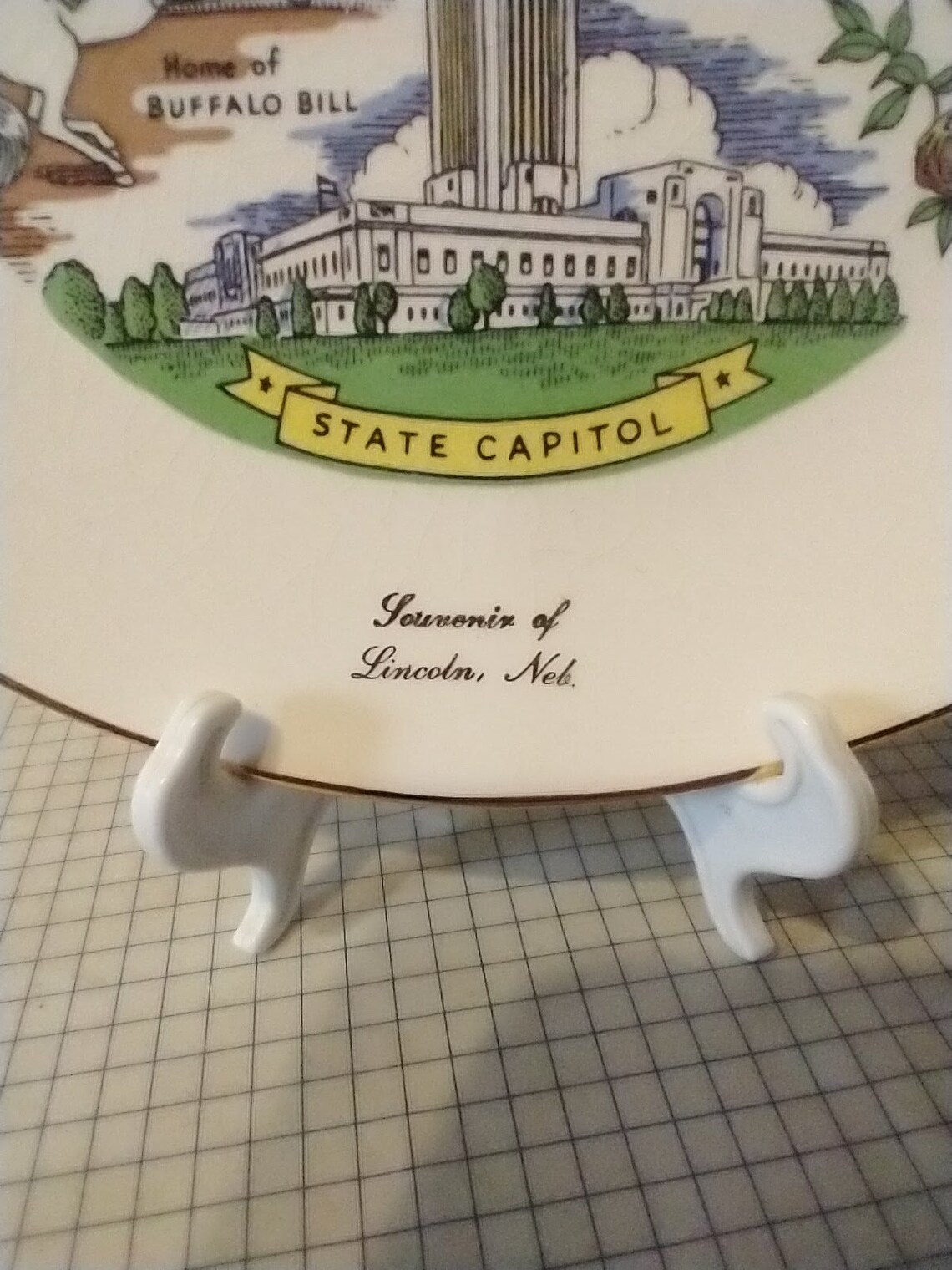 Vintage Nebraska Souvenir State Plate Nebraska Landmarks Decorative ...