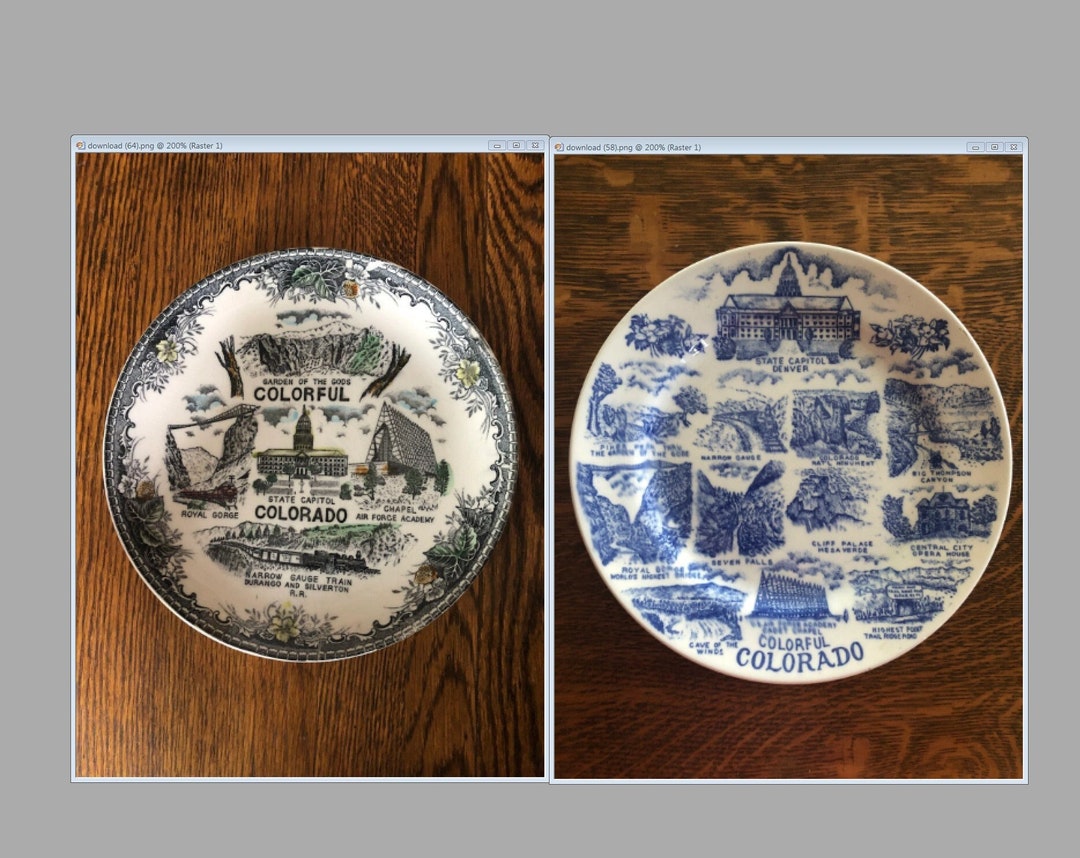 Vintage Colorado Souvenir State Plate Colorado Landmarks Decorative ...