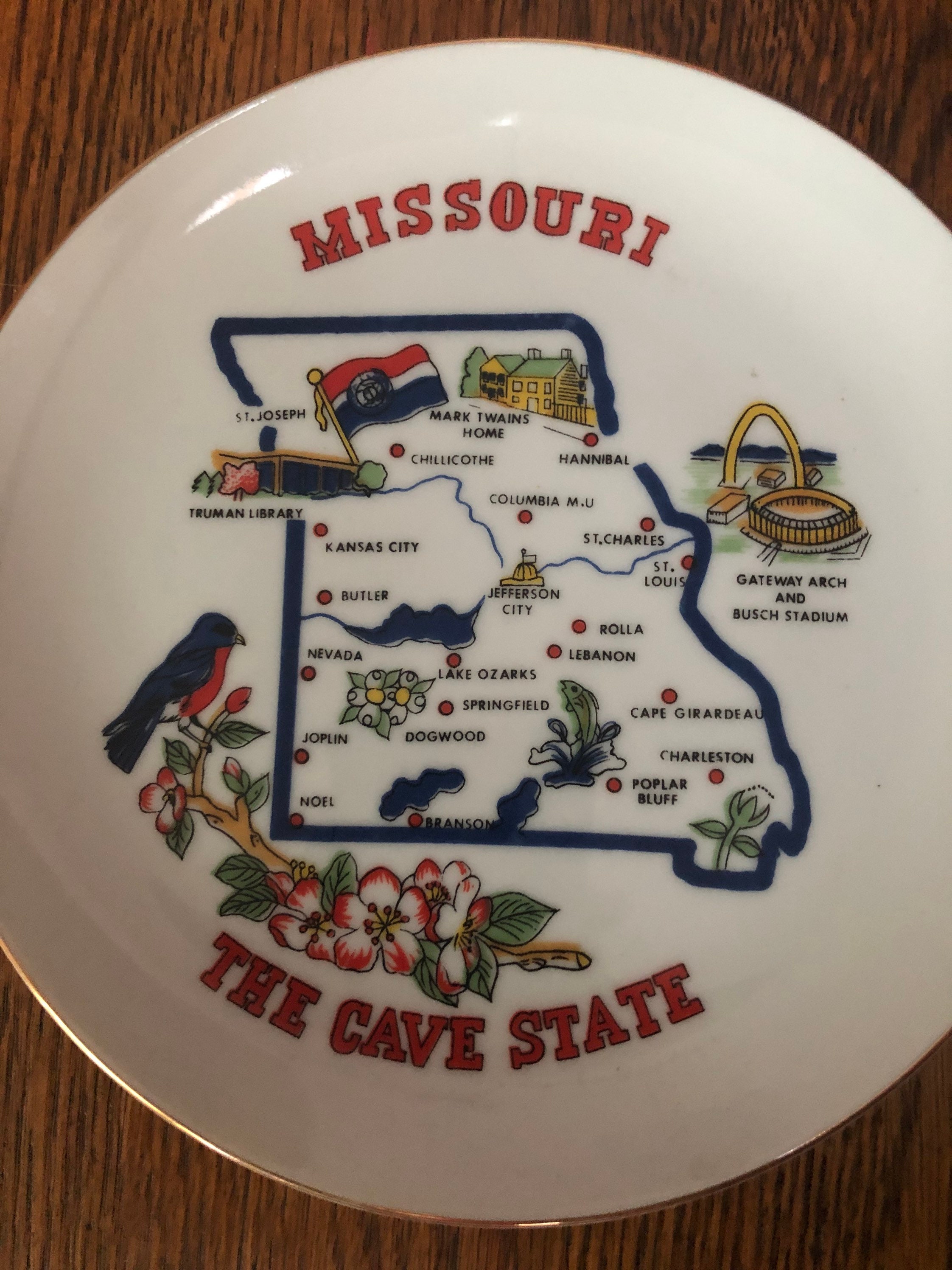 Vintage Missouri Souvenir State Plate Decorative Collector | Etsy