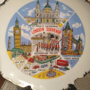 Vintage London England City Collectible Plate Landmarks Decorative ...