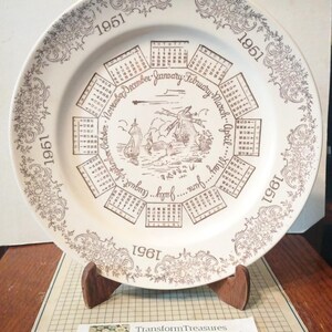 1951 1956 1959 Calendar Plates (CG) Retro Wall Decor Gift Decorative ...