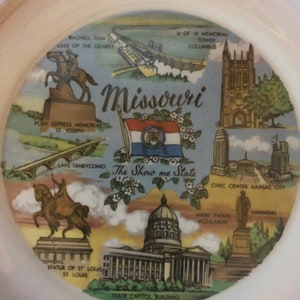 Vintage Missouri Souvenir State Plate Landmarks MO Decorative Collector ...
