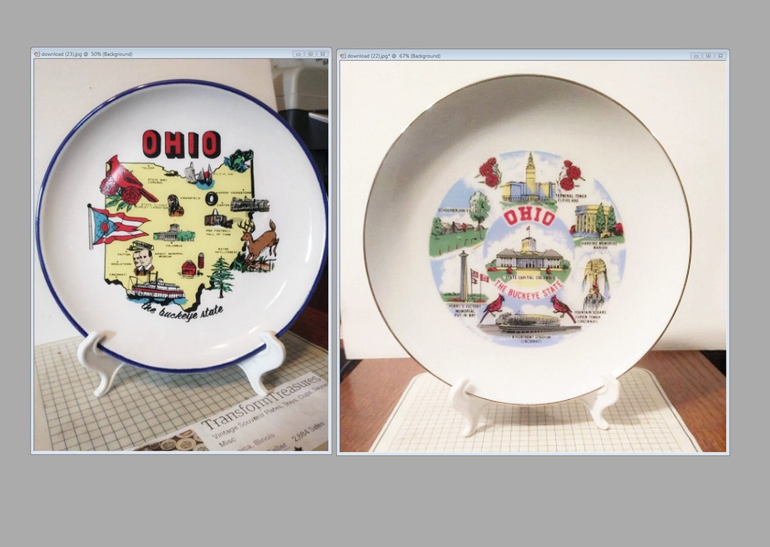 Vintage Ohio Souvenir State Plate Buckeye State Landmarks Plate ...
