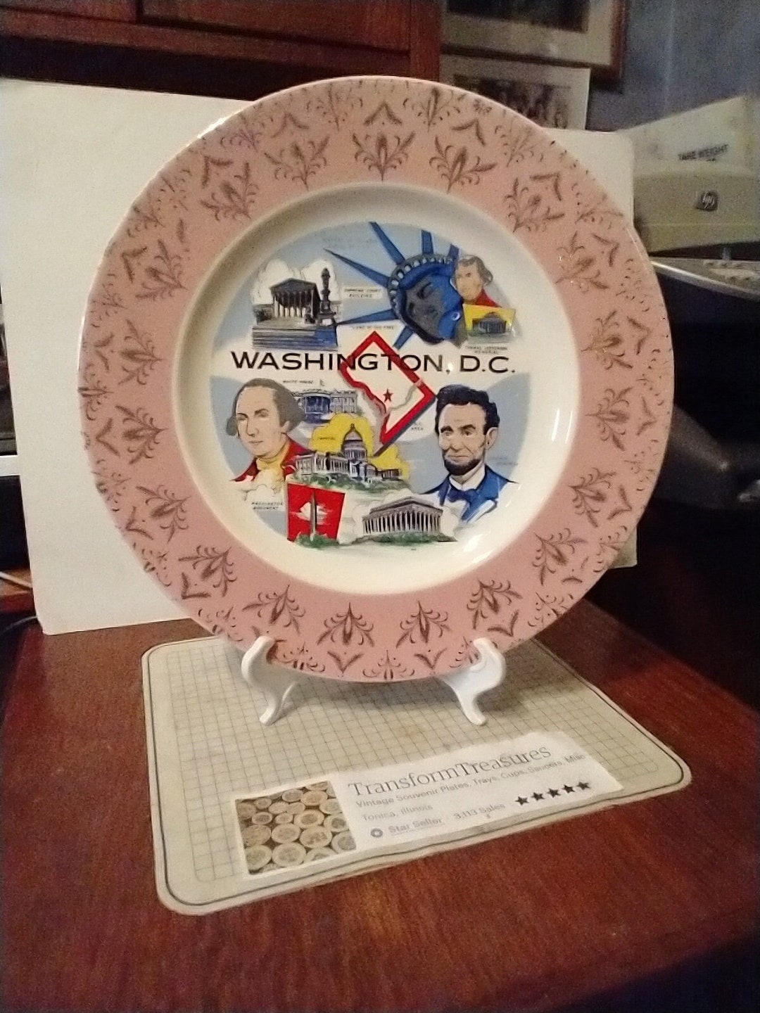 Vintage Washington DC Souvenir Plate Landmarks Decorative Collector ...