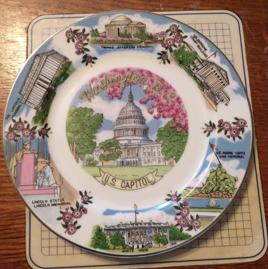 Collectibles Vintage US Capitol Plate Burwood 1970s Washington DC ...