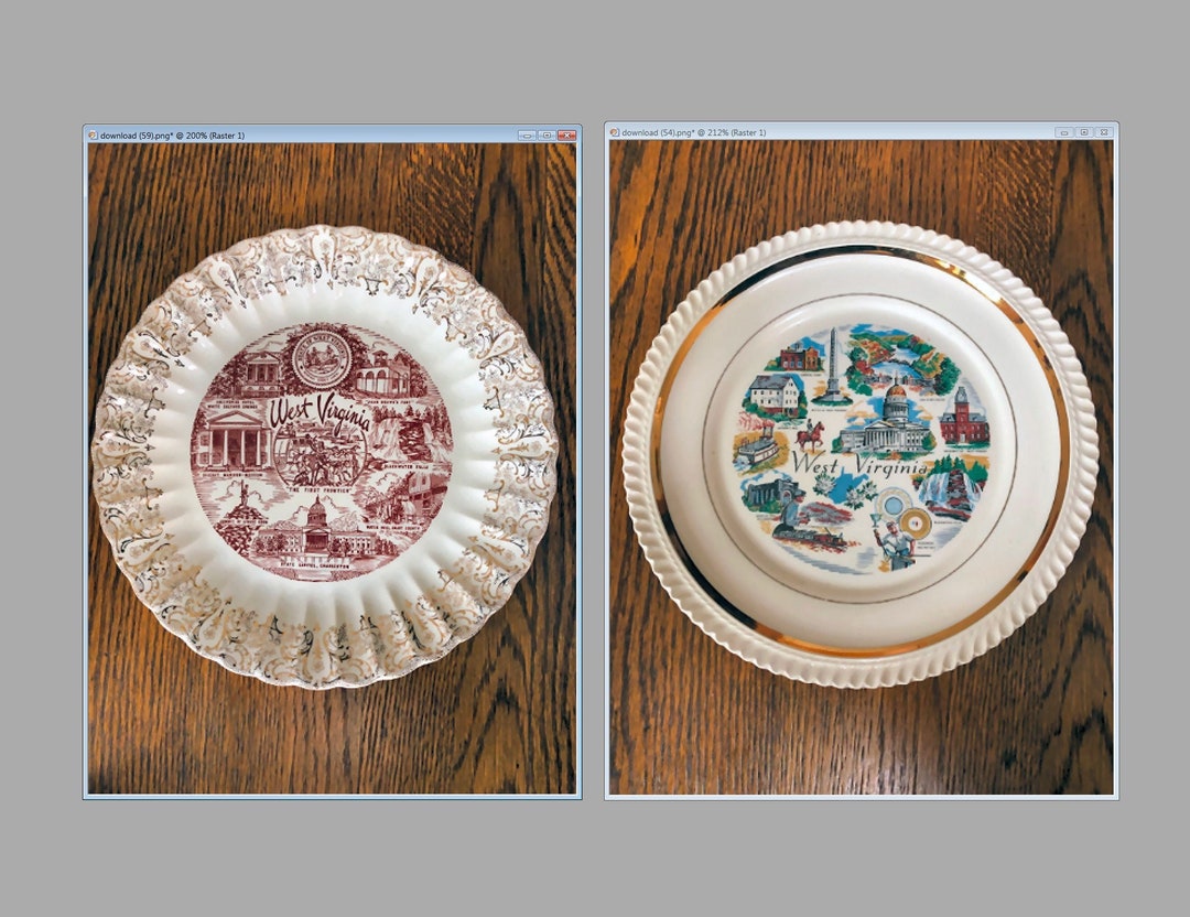 Vintage West Virginia Souvenir State Plate WV Landmarks Large ...