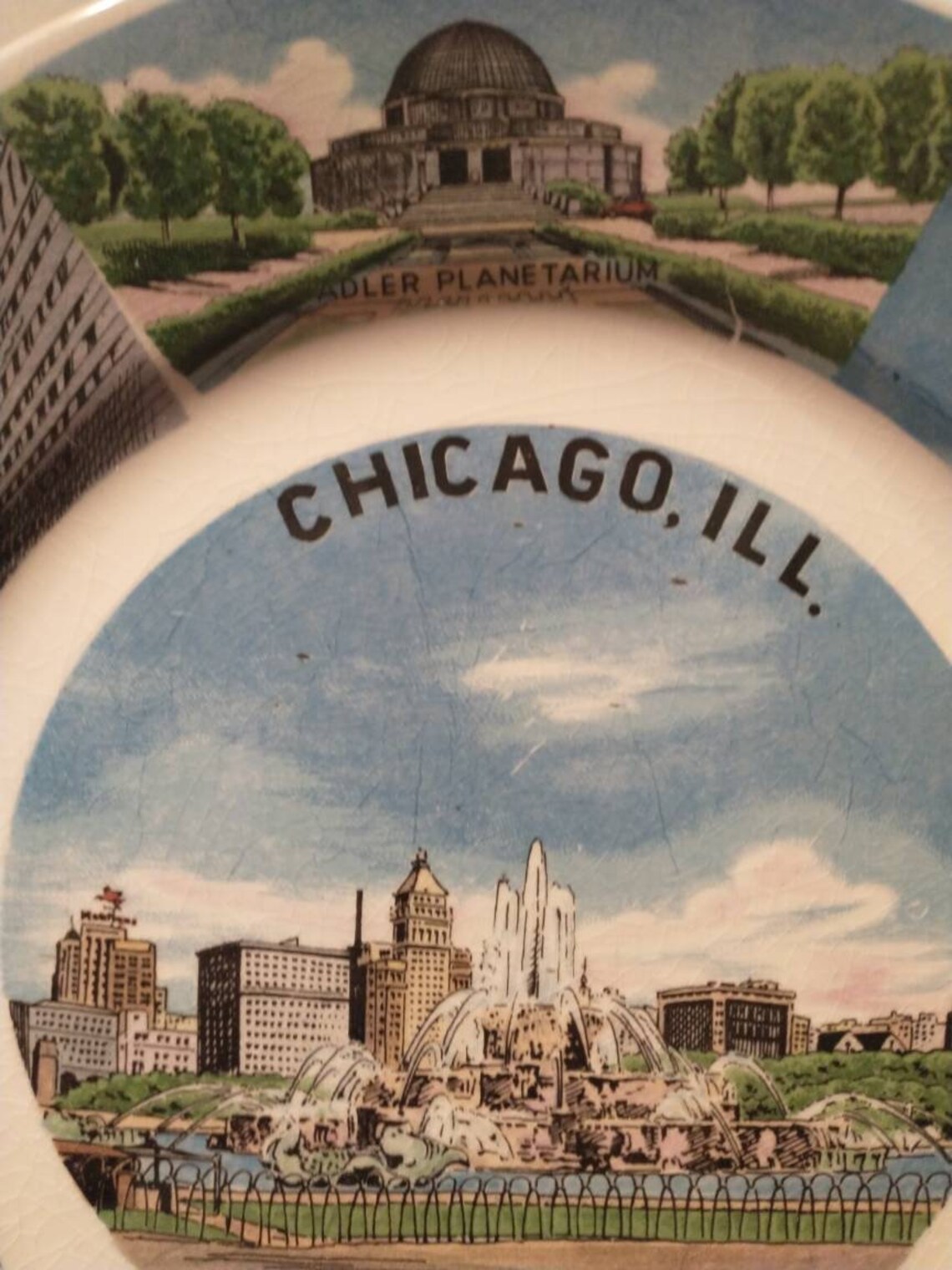 Vintage and Rare Chicago Illinois Souvenir Plate Landmarks Decorative ...