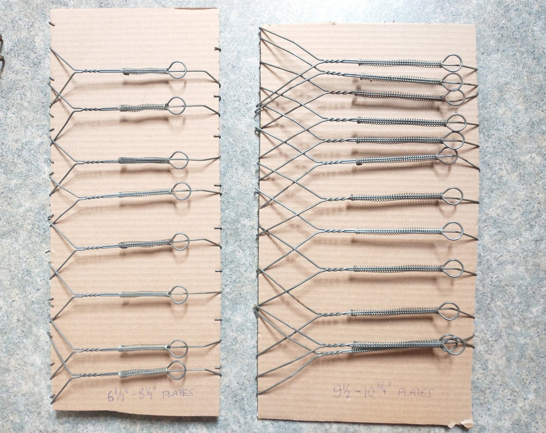 Plate Wall Hangers / Hangars 3 Point Wire and Spring Pre-owned - Etsy