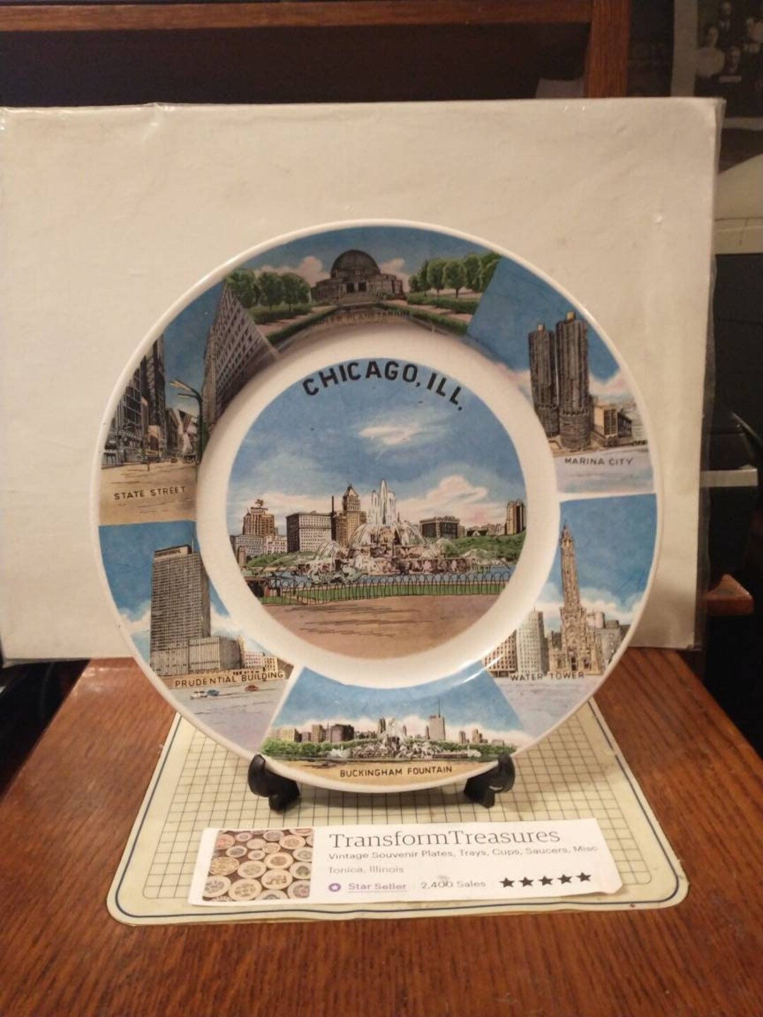 Vintage and Rare Chicago Illinois Souvenir Plate Landmarks Decorative ...