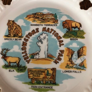 Vintage Yellowstone National Park Souvenir Plate Decorative Collector ...