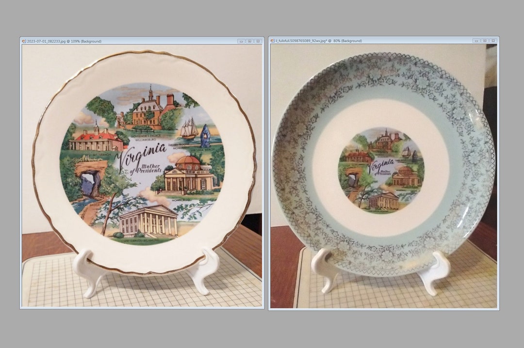 Vintage Virginia Souvenir State Plate Landmarks Decorative Collector ...