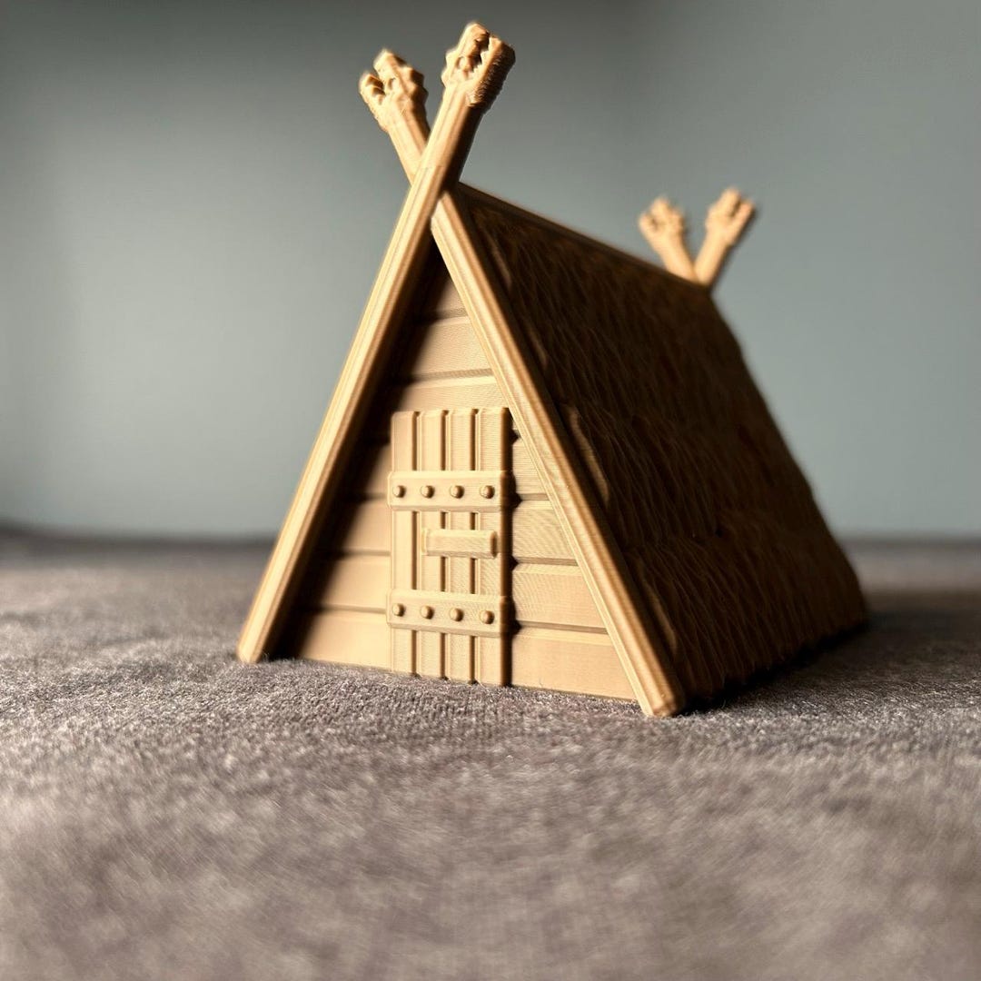 Viking Hut – Nordic A-frame Cabin for Tabletop Games – Miniature ...