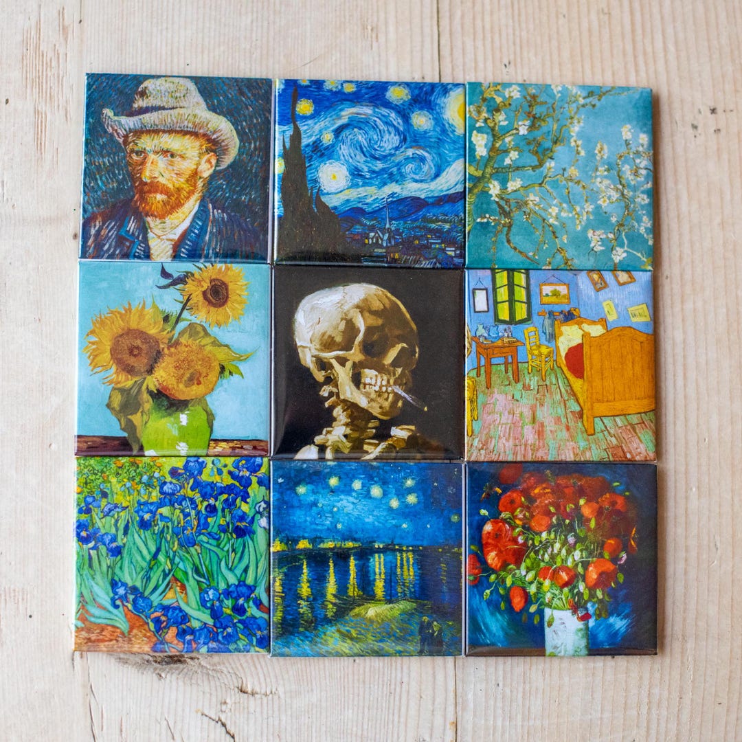 Van Gogh Gift | Van Gogh Expo | Van Gogh Sunflower | Fridge Magnet ...