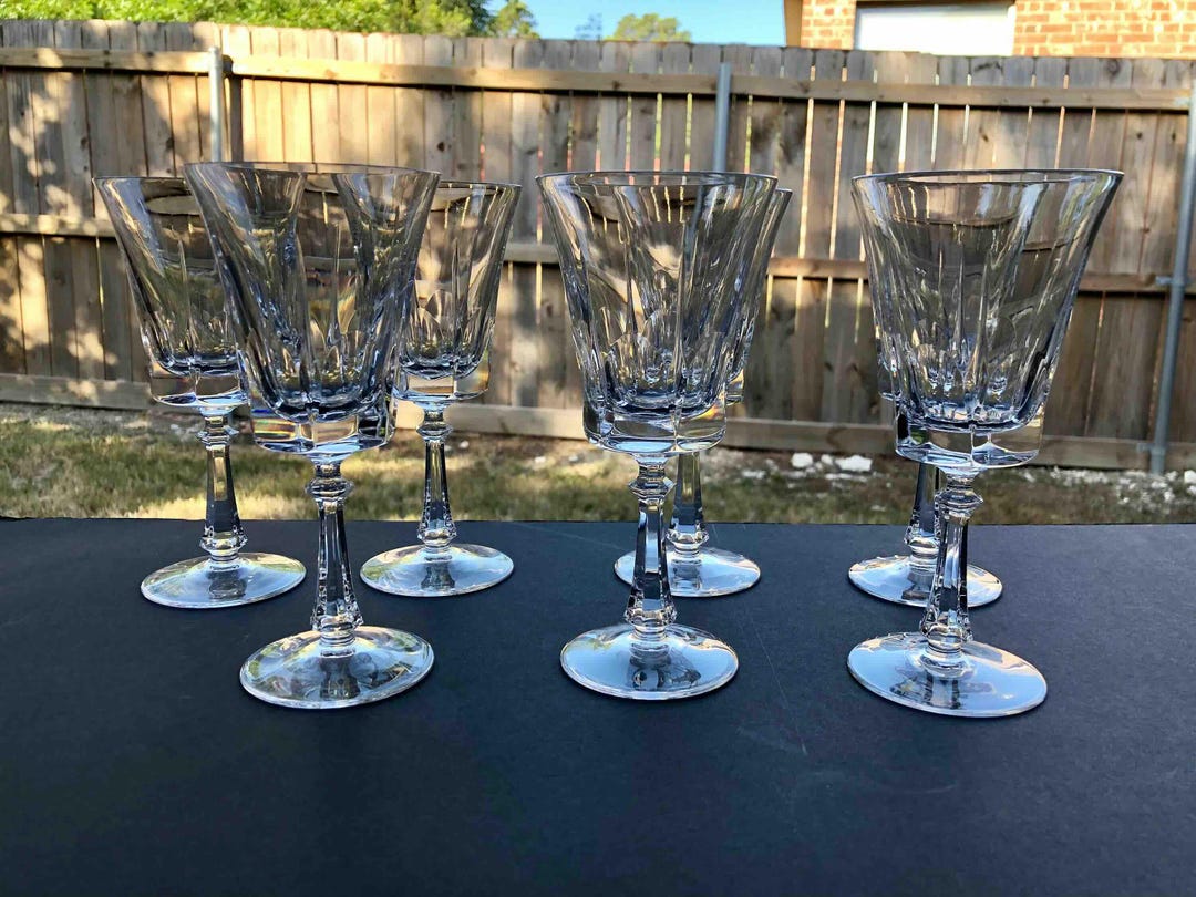 Gorham French Cathedral Crystal Water Goblets – Set of 7 / Vintage ...