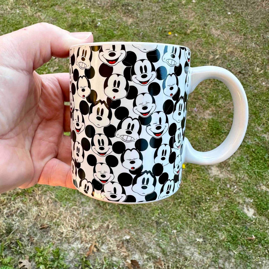 Disney Mickey Mouse Mug / Mickey Mouse Coffee Cup / Mickey Face Mug - Etsy
