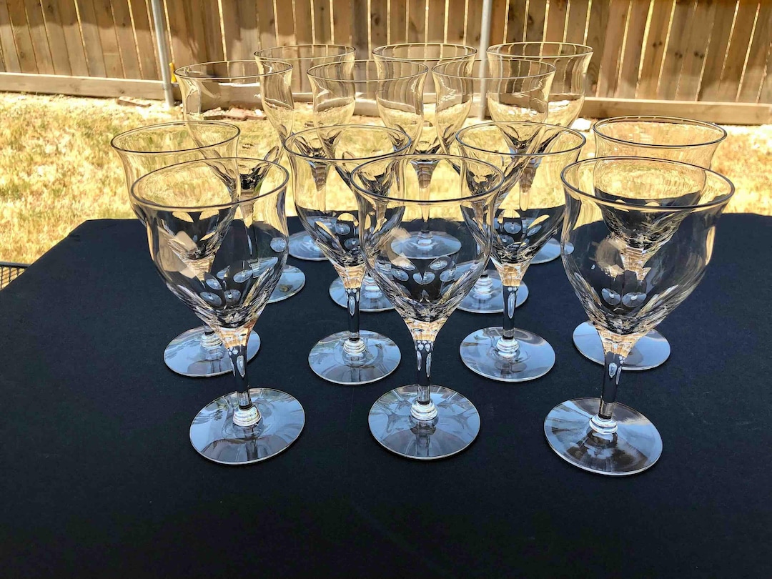 Vintage Seneca Lafayette Wine & Water Glasses Set of 13 / 13 Seneca ...