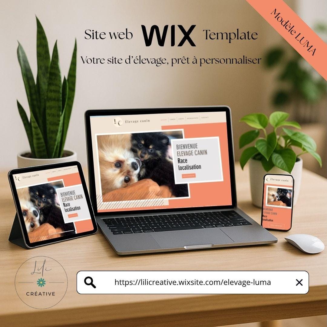 Dog Breeder Website - WIX Template - LUMA Template Ready to Customize ...