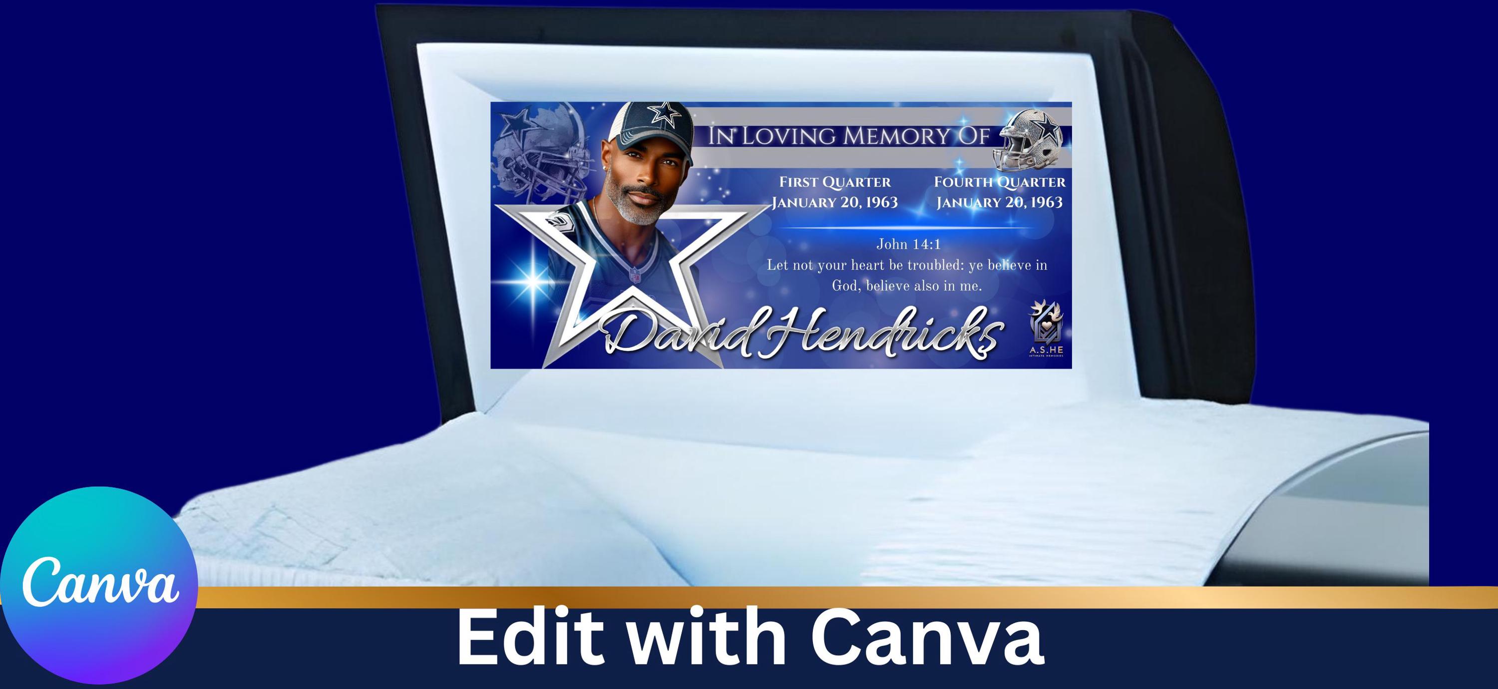 Dallas Cowboys Casket Panel Insert Template - Etsy