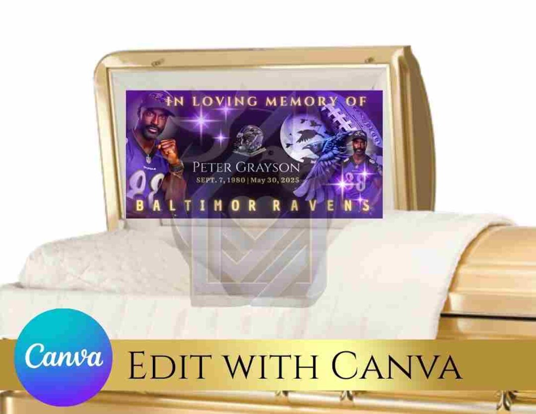 Ravens Night Casket Panel Insert Template - Etsy