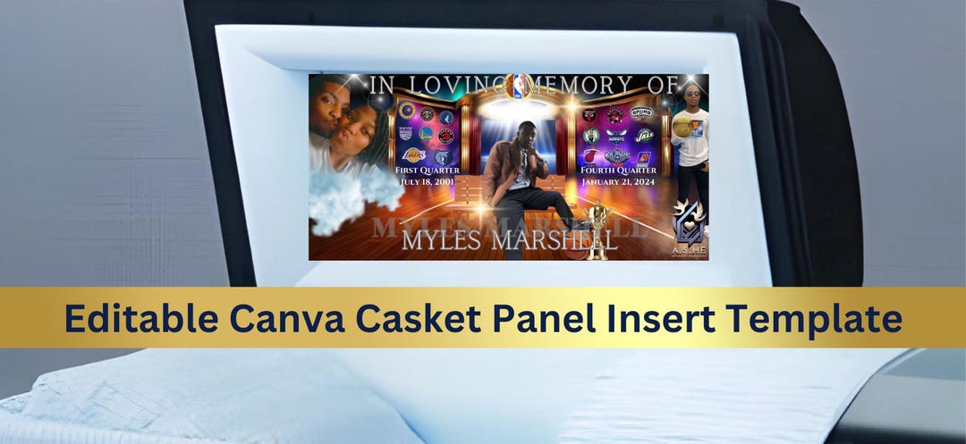 Love and Basketball Casket Panel Insert - Etsy