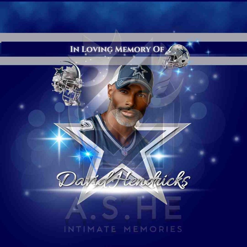 Dallas Cowboys COMBO (casket Panel, Poster, Announcement, Button and ...