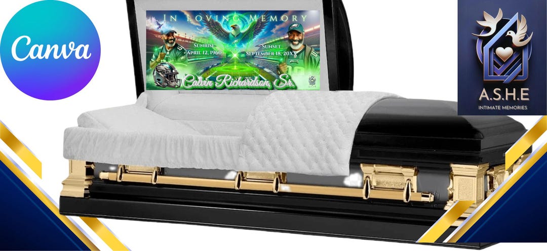 Eagles 1 Fan Casket Panel Insert Template - Etsy