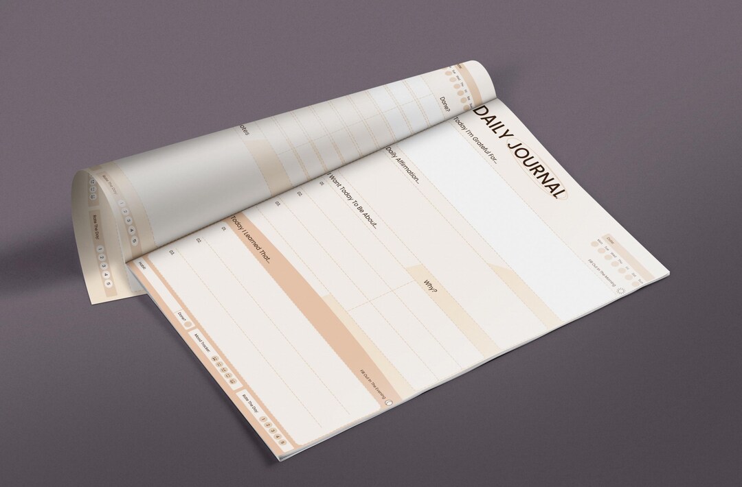Minimalist 3-in-1 Planner Template: Daily Journal, To-do List (canva ...