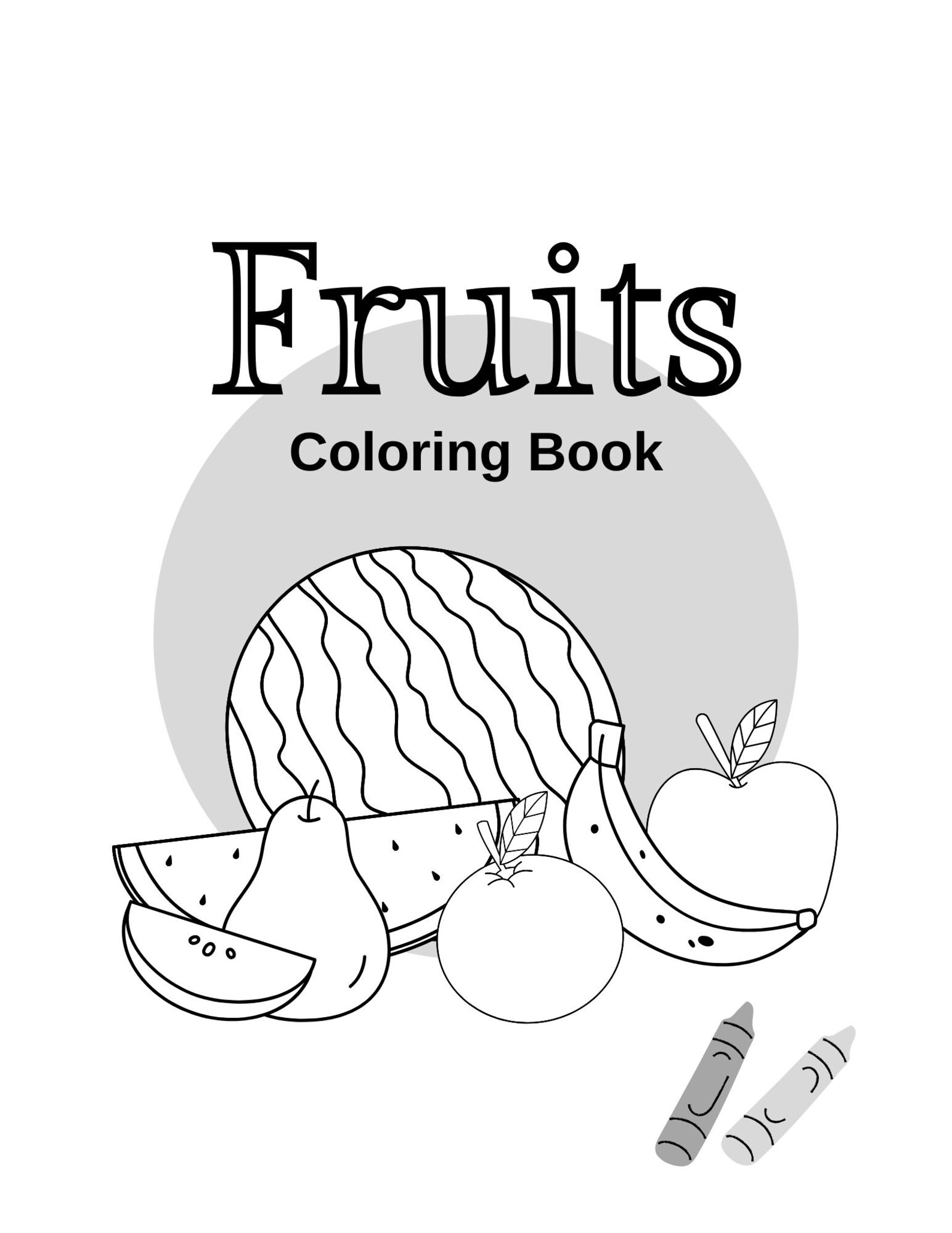 Sweet & Simple: Fruit-themed Coloring Pages for Kids and Adults - Etsy