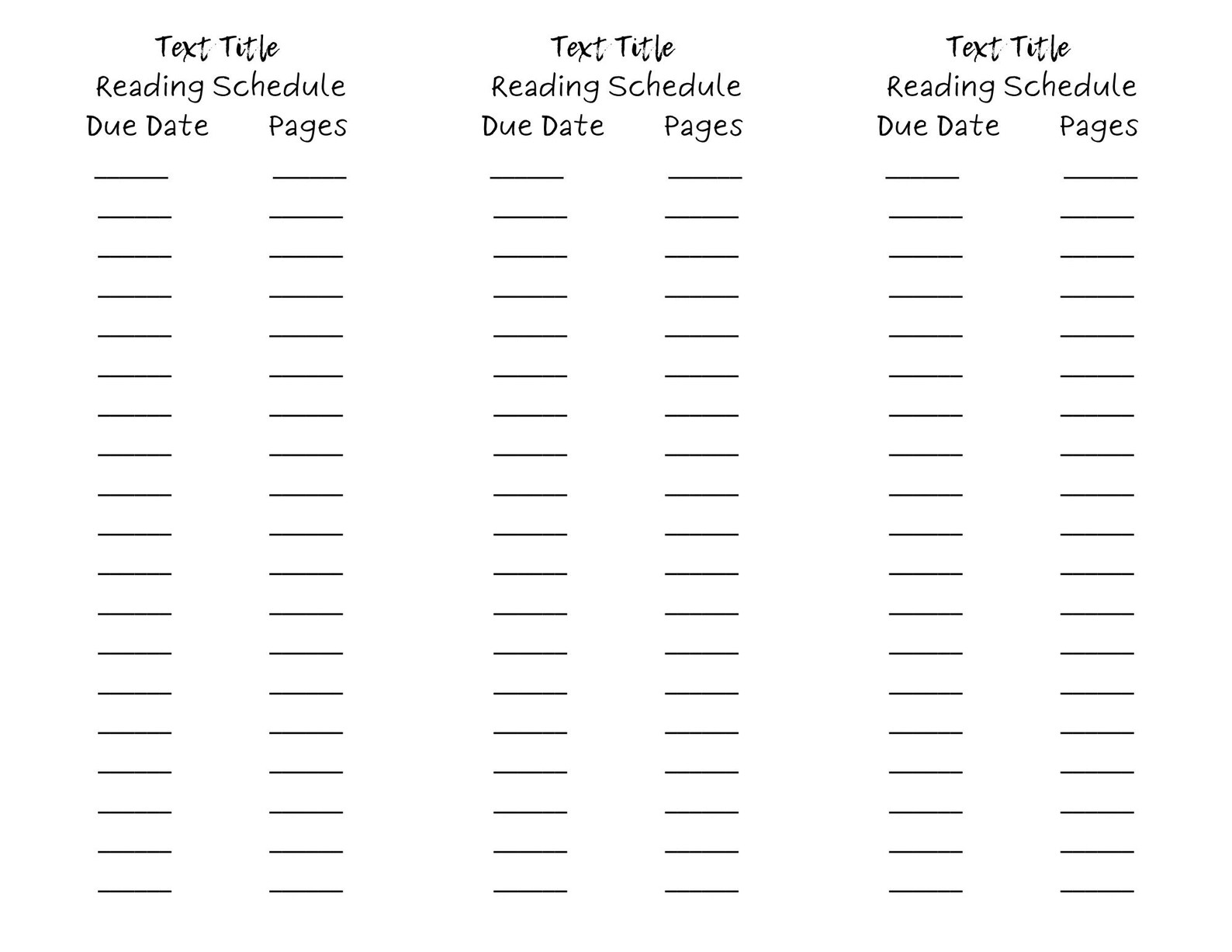 Printable Reading Habits Bookmark | Double-sided Reading Tracker ...