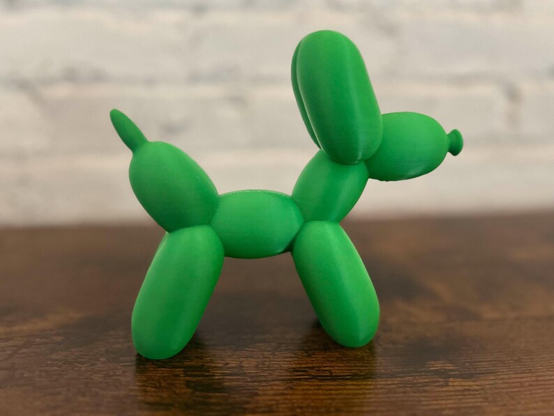 3D Printed Green Balloon Dog - Etsy