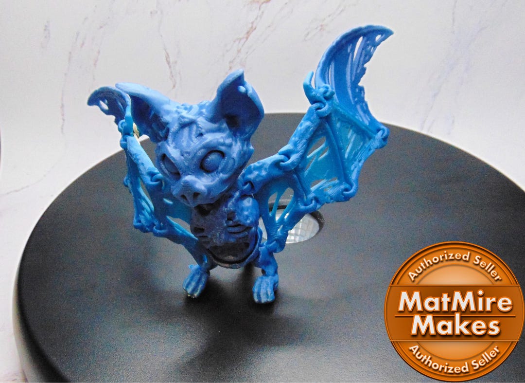 3D Printed Zombie Bat With Flapping Wings and Gripping Feet - Etsy