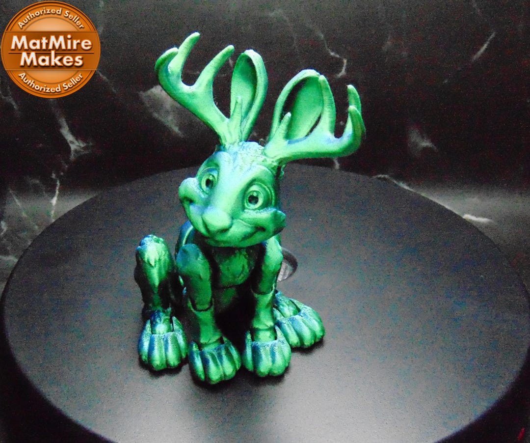 3D Printed Fully Articulating Jackalope - Etsy