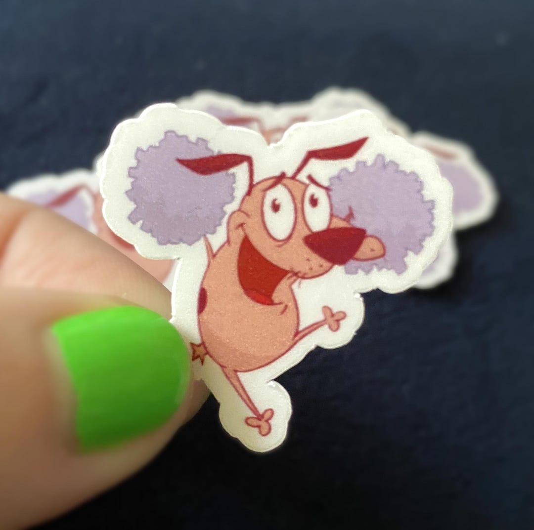 Courage the Cowardly Dog Sticker Waterproof Vinyl Fanart - Etsy