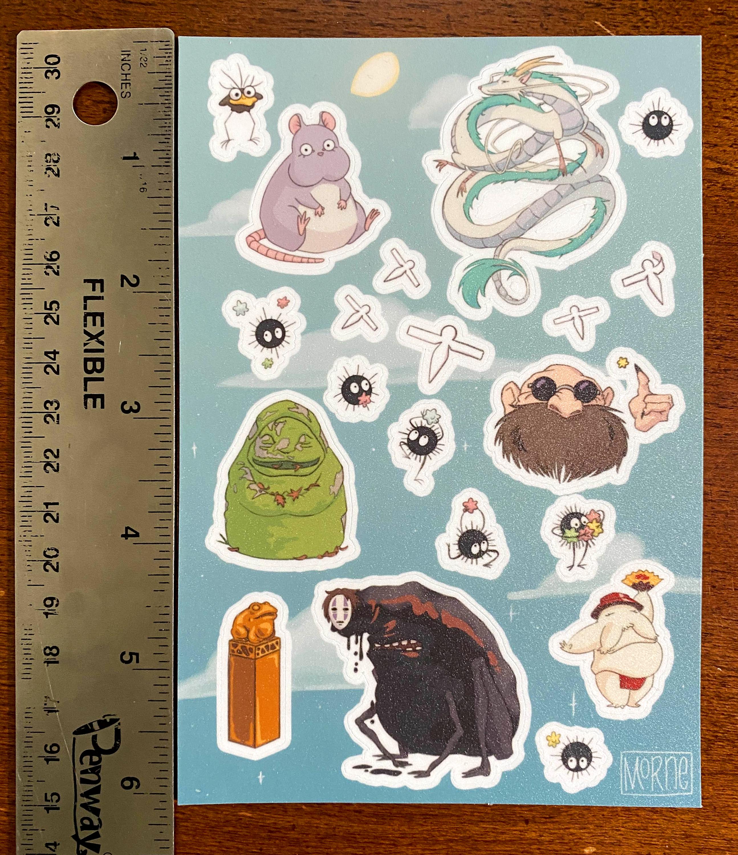 Spirited Away Sticker Sheet, Original Fanart Waterproof Vinyl - Etsy