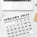 Printable Calendar - January 2025 - Bold, Minimal, High Contrast, Extra ...