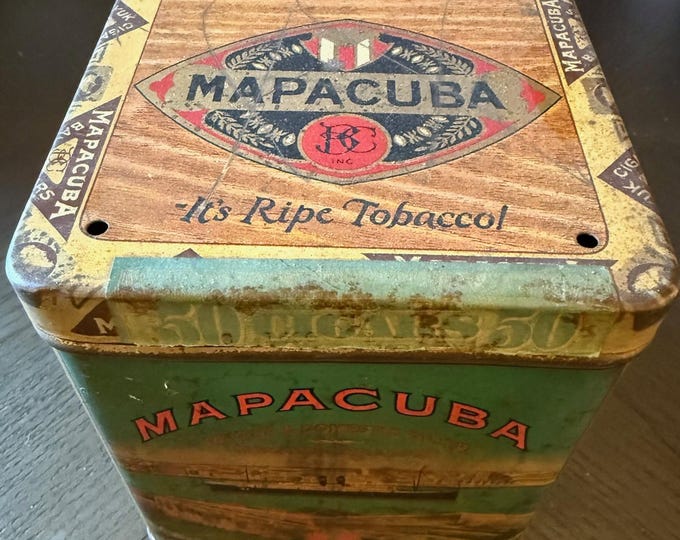 Antique Mapacuba Rare Cigar Tin Mapa Cuba - Etsy