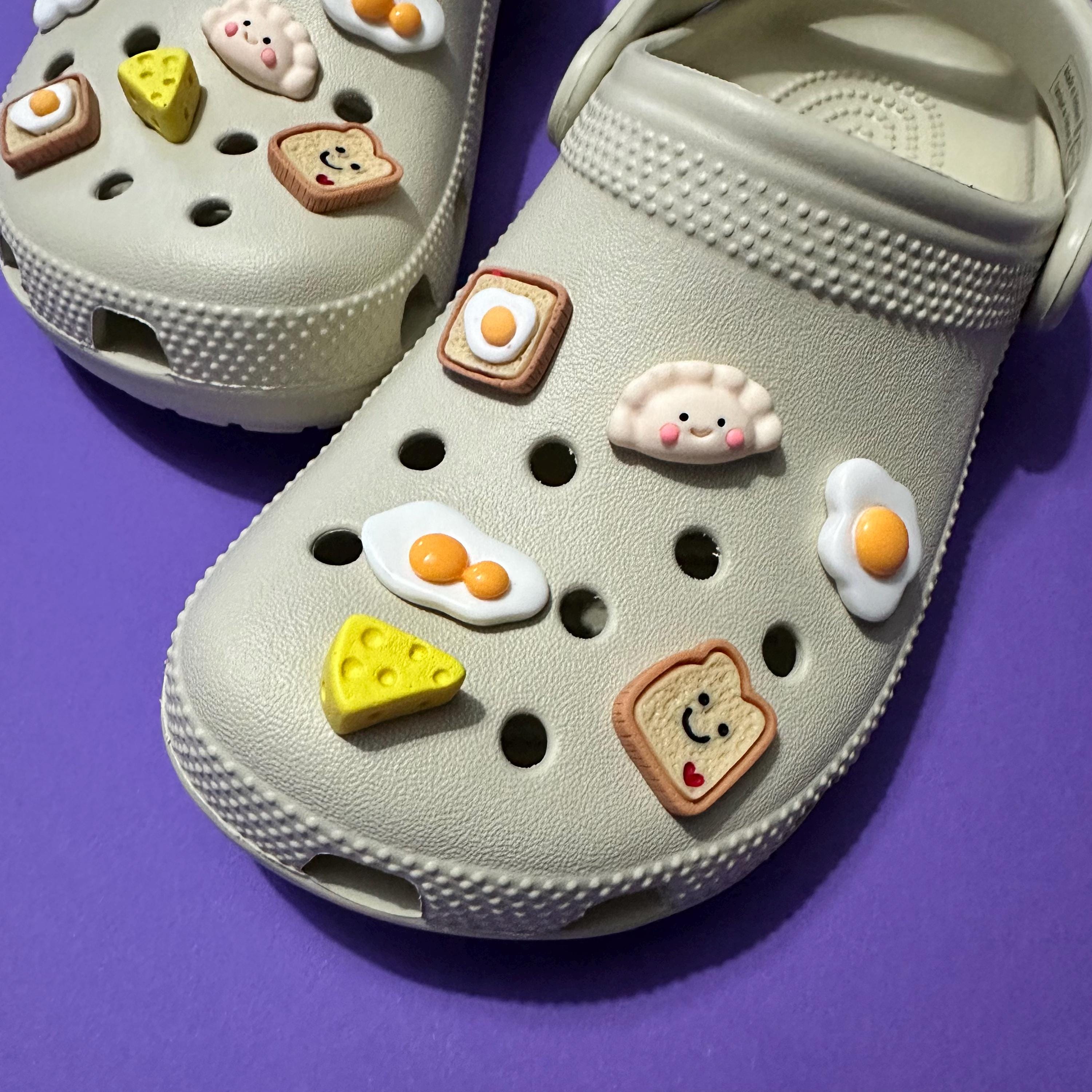 3D Food Shoe Charms Kawaii Cute Breakfast Shoe Clips for Friends Snacks ...