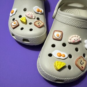 3D Food Shoe Charms Kawaii Cute Breakfast Shoe Clips for Friends Snacks ...