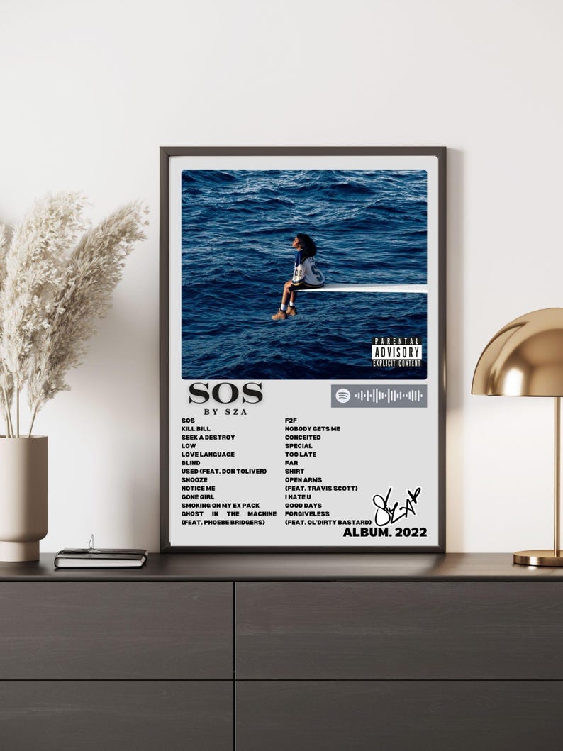 SZA SOS Album Poster – Custom Printable Wall Art, Music Decor, Digital ...