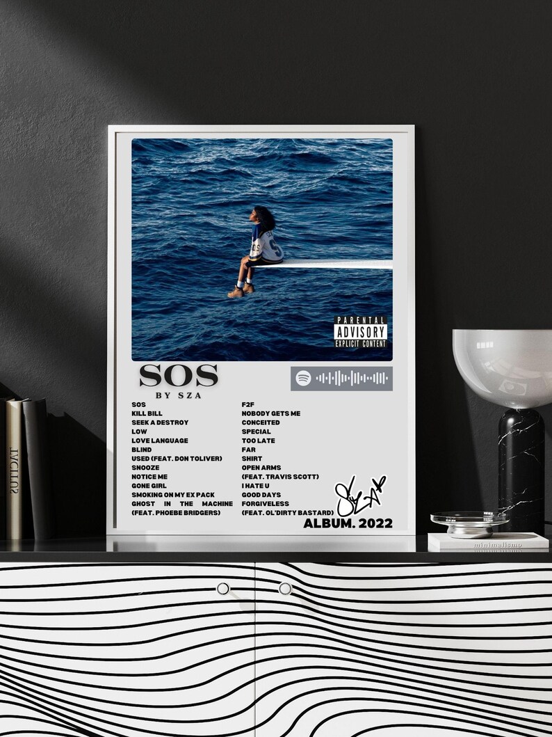 SZA SOS Album Poster – Custom Printable Wall Art, Music Decor, Digital ...