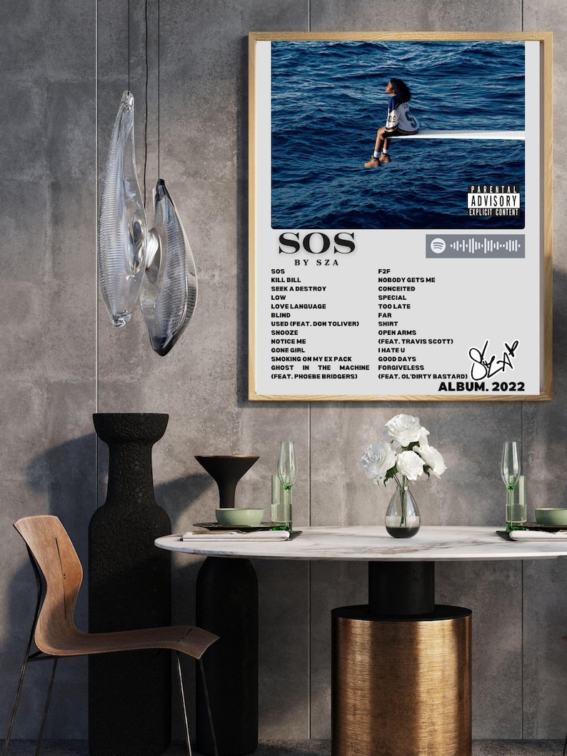 SZA SOS Album Poster – Custom Printable Wall Art, Music Decor, Digital ...