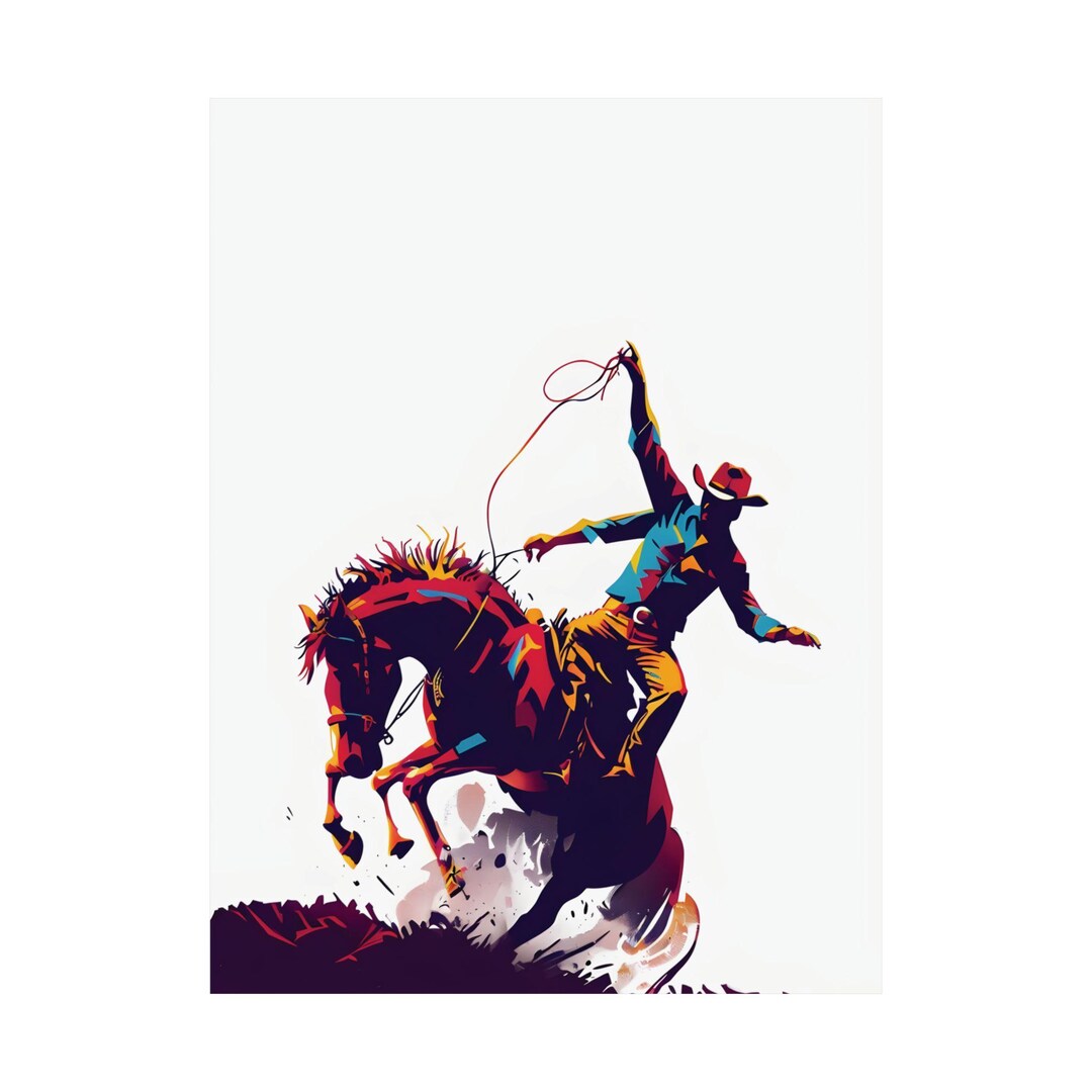 Cowboy Pop Art Matte Vertical Poster - Etsy