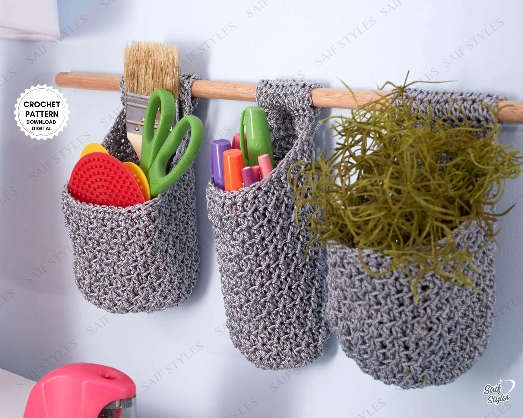 Crochet Pattern for Teardrop Hanging Basket, Boho Home Decor, Storage ...