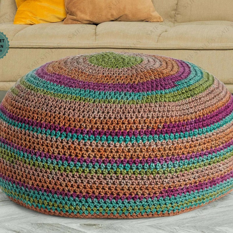 Crochet Ottoman Pattern - Etsy