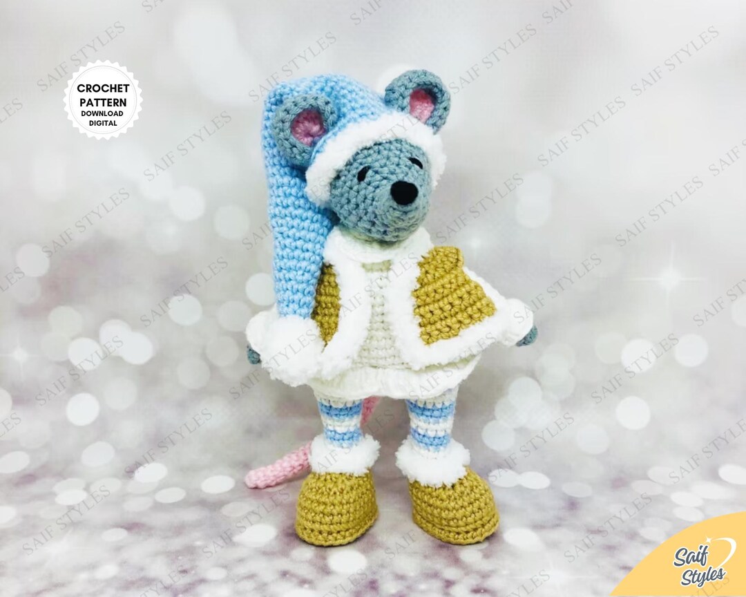Ballet Mouse Crochet Pattern Christmas Mice Crochet Mini Mouse DIY ...